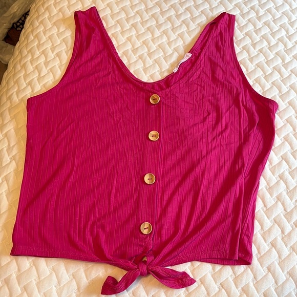 Elodie | Tops | Button Up Cropped Tank | Poshmark